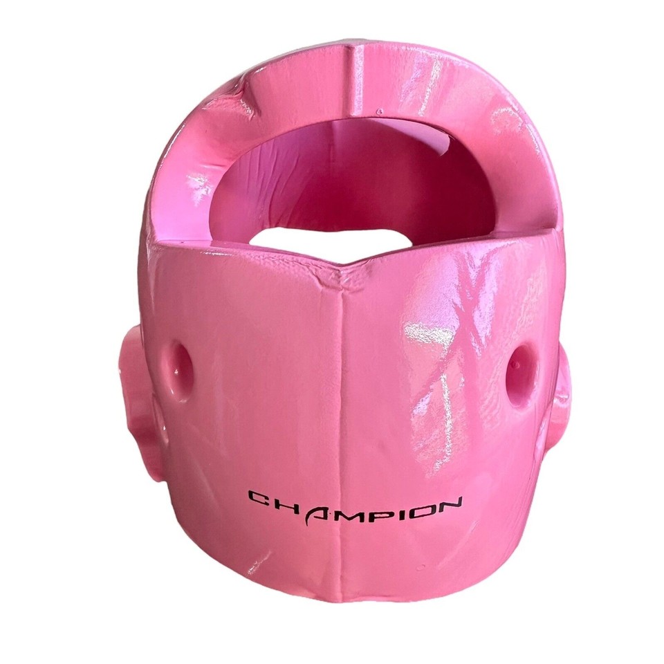 Martial Arts Taekwondo PINK Foam Large Karate Helmet Head Gear W/ Face ...