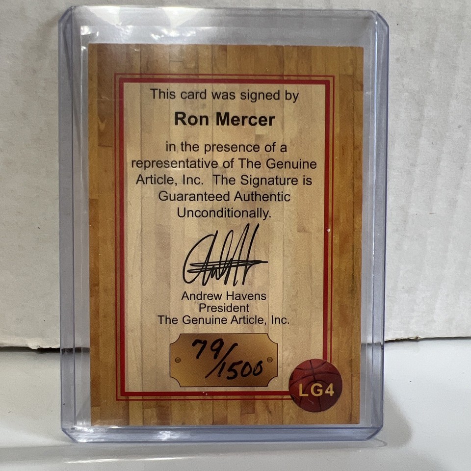 1997-98 The Genuine Article Ron Mercer Autograph 79/1500 NM+ Celtics ...
