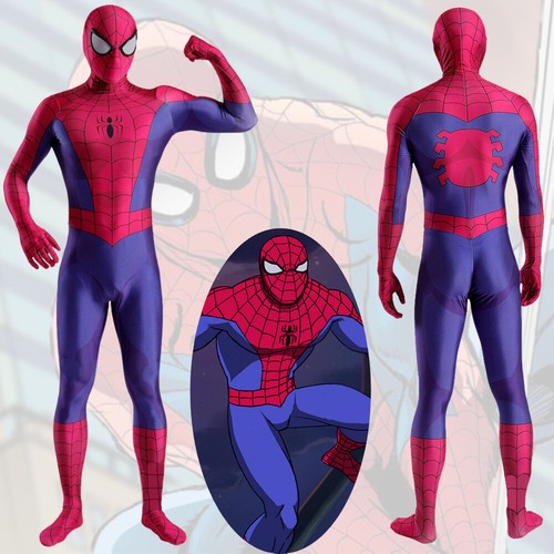 Spider Man The Animated Series TAS 1994 Costume Cosplay Jumpsuit Adult ...