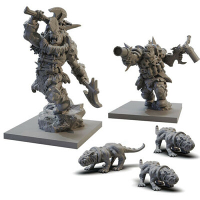 Kings of War Vanguard Ogres Warband Booster Ogre Faction Mantic Games ...