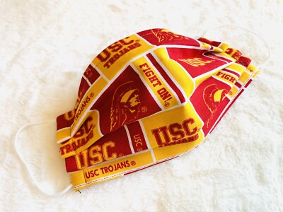 USC Face Mask with Nose wire & filter pocket Handmade USA Washable | eBay