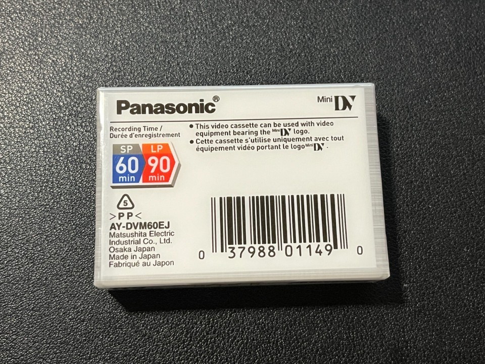 NEW Panasonic DVC Mini DV Digital Video Cassette, SP 60min AY-DVM60EJ ...