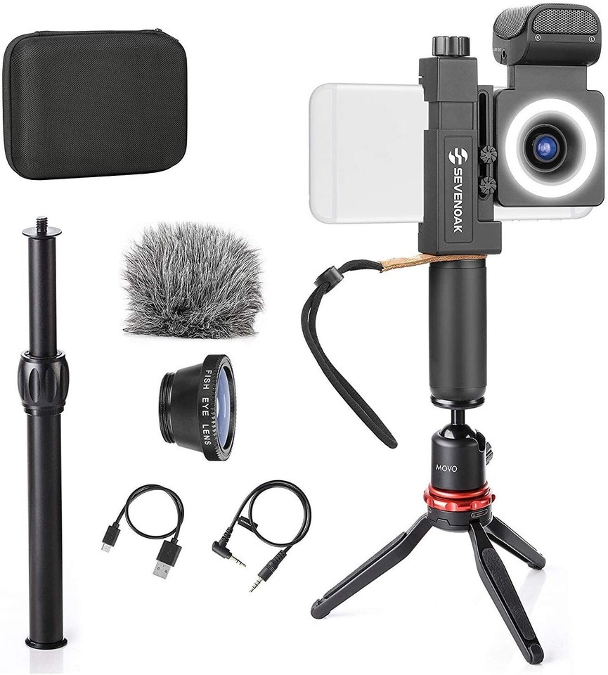Movo SmartCine Smartphone Video Kit Tripod Bundle Grip Rig Microphone ...