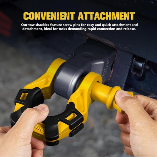 BUNKER INDUST 3/4" D Ring Shackle with 7/8" Pin,Yellow Tow Shackles ...