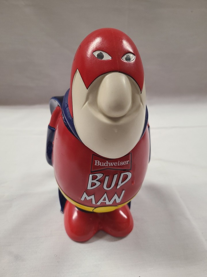 Vintage BUDWEISER CERAMARTE RED & BLUE CERAMIC BUD MAN STEIN | eBay