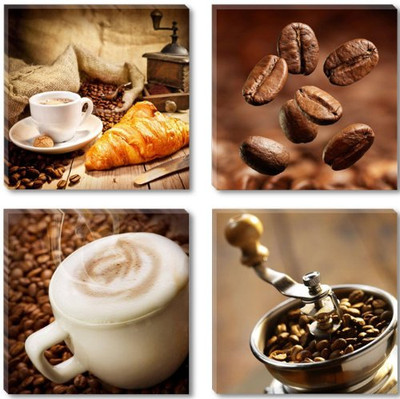 Visario 6603 - Quadro su Tela di Lino, 4 Pezzi, 4 x 30 x 3 cm, Stampa ...