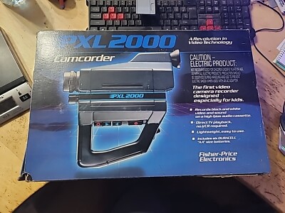 Vintage Fisher Price PXL 2000 Delux Camcorder #3300 Original Packaging ...