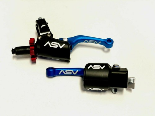 ASV C6 SHORTY Pro Pack Brake Clutch Lever BLUE YFZ 450 / YFZ 450R ...