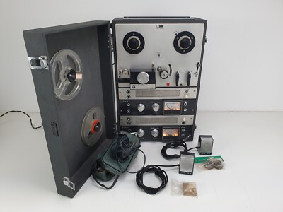 Akai M8 Stereo TUBE reel to reel recorder - with mics, capstan axle,demagnetizer | eBay