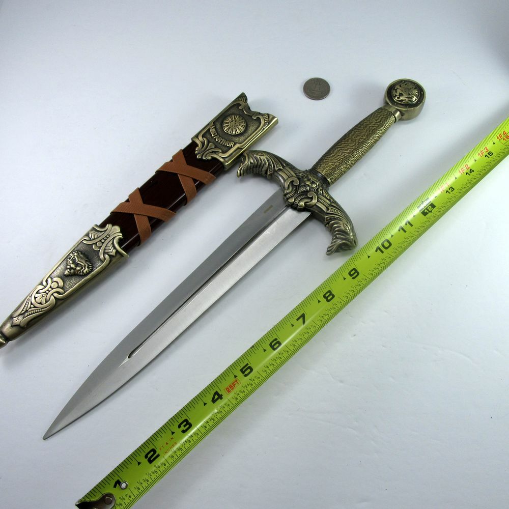 FIXED-BLADE DAGGER | Medieval King Arthur Knight Knife Costume Prop ...