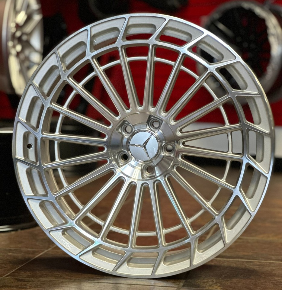 22'' inch Wheels fit Mercedes S550 Bentley S63 Silver Machin GLC SL63 ...