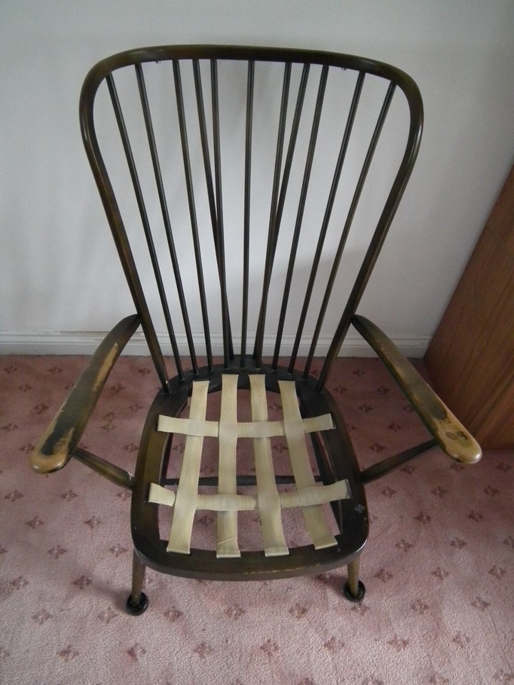 Vintage Ercol Windsor 477 low back / 478 high back easy chair set | eBay UK