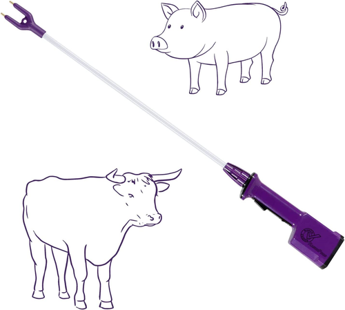 Purple Rechargeable Livestock Prod Waterproof Cattle Prod Hot Shot ...