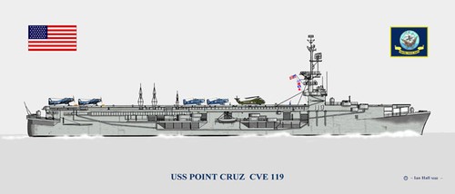 USS Point Cruz L CVE-119 US Navy | eBay