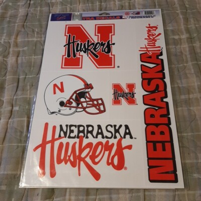 NEBRASKA HUSKERS 11" x 17" Car Window Cling ULTRA Decal Sheet | eBay