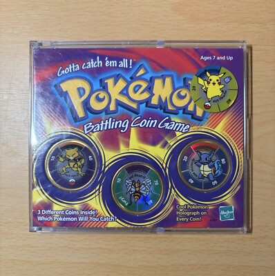 Pokémon Battle Coins Starter Pokémon SET Abra, Beedrill, Wartortle 1999 ...