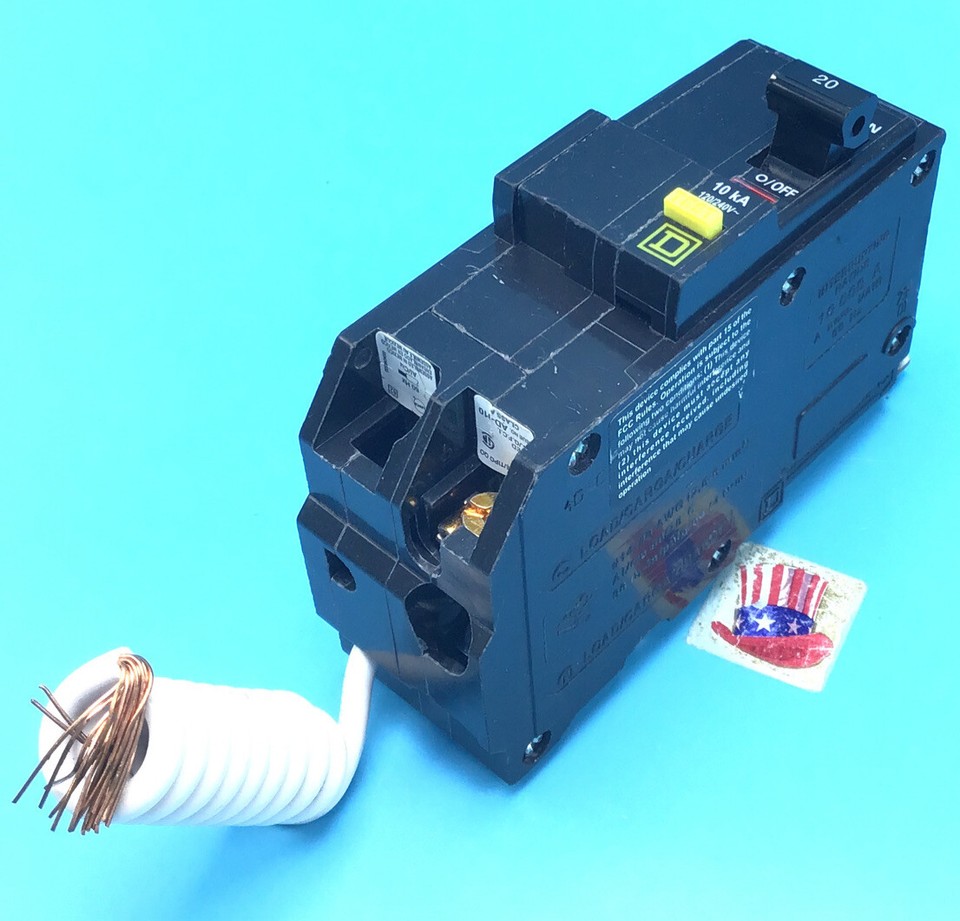 New Circuit Breaker Square D QOB220GFI 20 Amp 2 Pole GFCI Bolt On | eBay