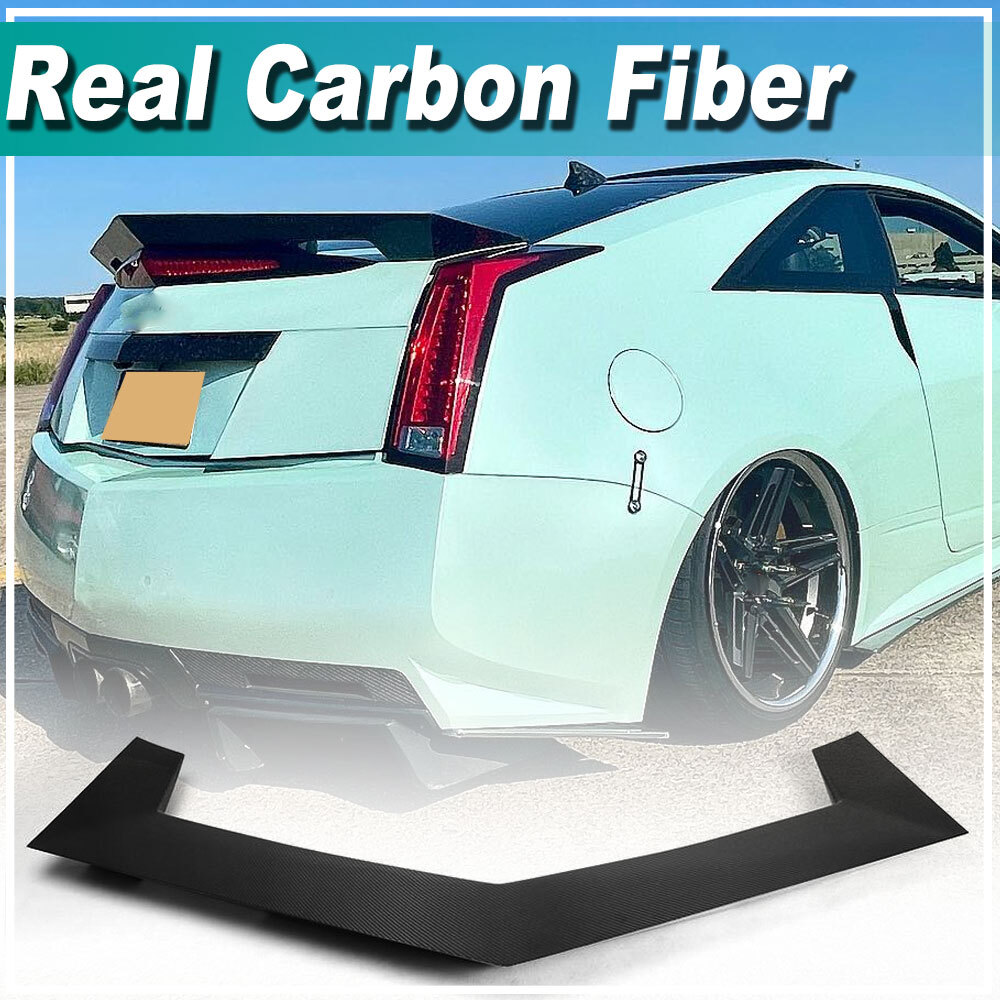Fit For Cadillac CTS Coupe 2011-14 REAL CARBON Rear Trunk Spoiler Boot ...