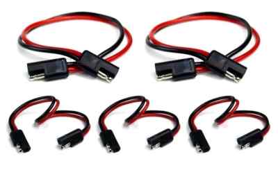 5 Pack 8 Gauge 12" 2 Pin Quick Disconnect Polarized Inline Molded ...