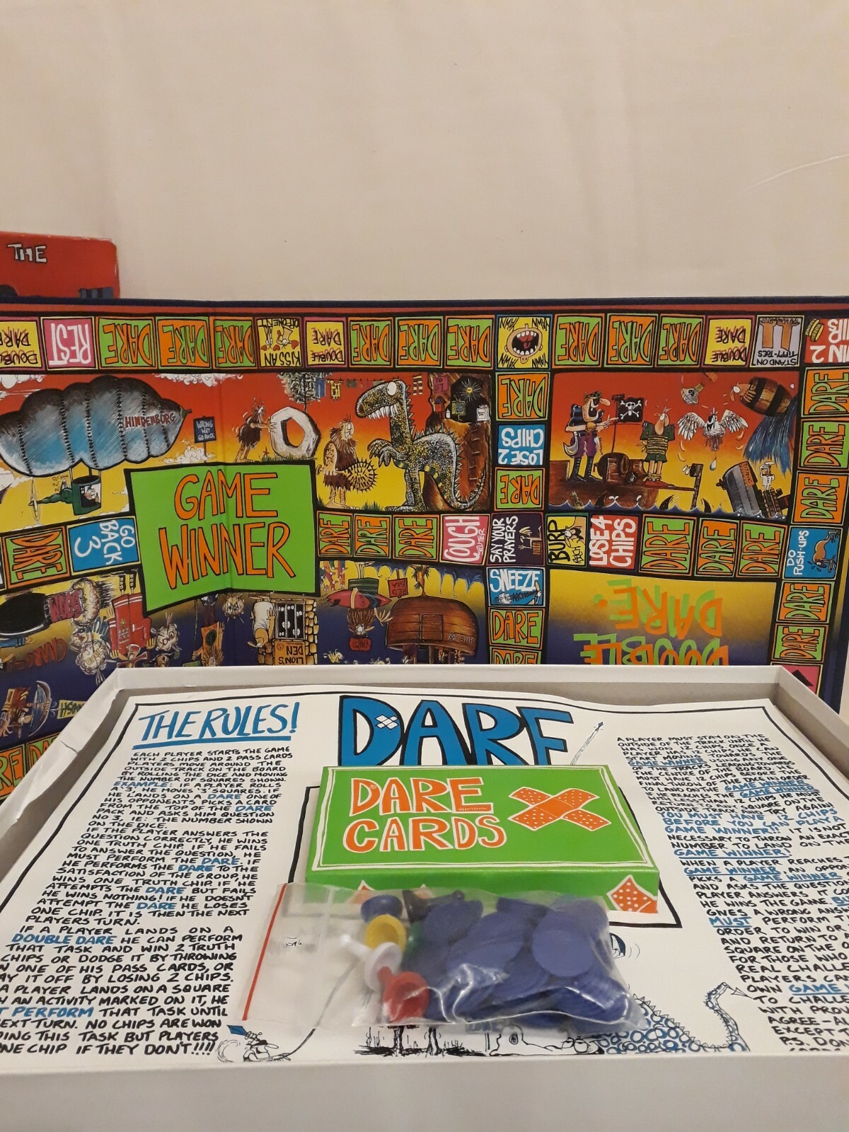 Dare Board Game By Parker - 1989 Retro Classic Adult Fun - Vintage ...