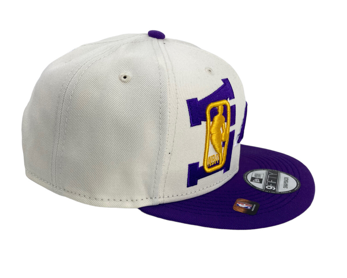 Los Angeles Lakers New Era 2022 NBA Draft 9fifty Snapback cream/purple ...