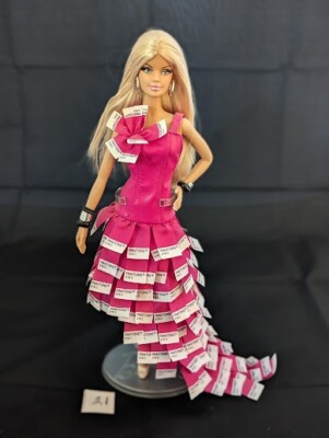 Rare BARBIE Doll Pop Culture PINK In PANTONE Gold Label Mattel 2011 CoA ...