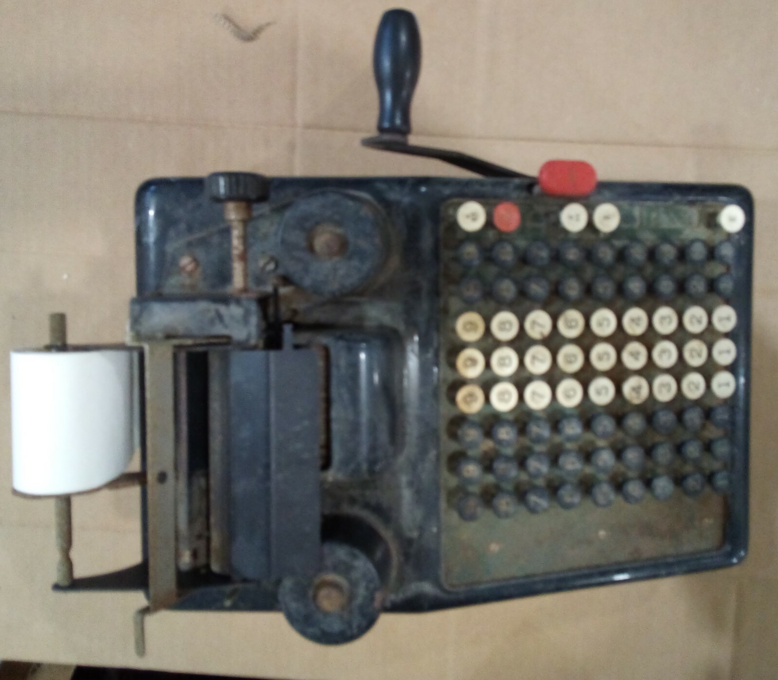 24SS02 OLD MANUAL CALCULATOR, BURROUGHS, MOVIE PROP?, SOLD AS IS, NOT ...