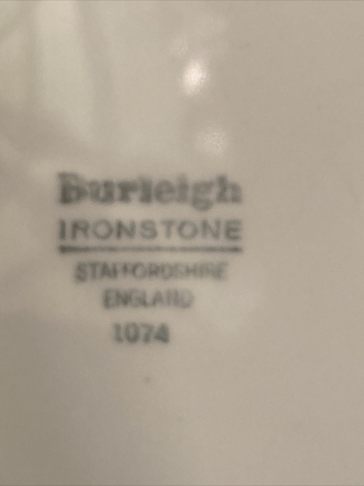 Staffordshire Burleigh Ware Queen's White Burgess & Leigh Set of 4 ...