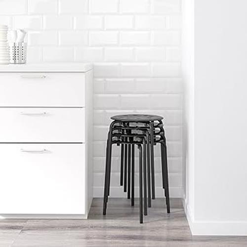 IKEA Marius Durable Stool Metal - 45 cm (Black) + Free Shipping | eBay