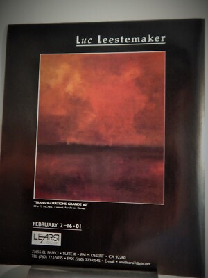 LUC LEESTEMAKER ART PIECE VTG ORIG 2001 ADVERTISEMENT | eBay