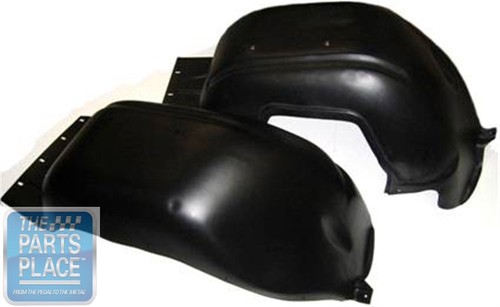 1966-67 Oldsmobile Cutlass 442 Front Inner Fender Skirt Wells - Black ...