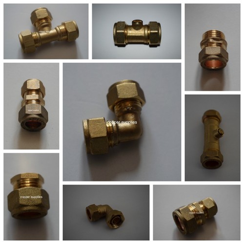 6mm- 22mm Brass Compression Fittings-Straight Elbow ,tee,plumbing ...