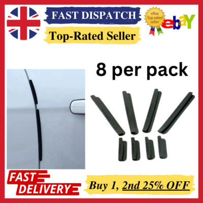 8x Car Door Bumper Strips Side Edge Guard Rubber Protector Anti ...