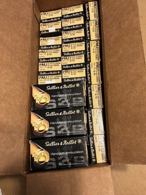 Lot of 30+ Sellier and Bellot Small Format 9mm 50 rd. empty ammo boxes ...