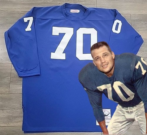 AUTHENTIC VINTAGE SAM HUFF GIANTS JERSEY 48 XL MITCHELL NESS BLUE | eBay