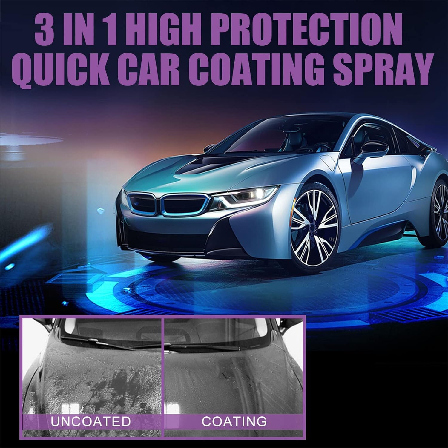 3x100ml High Protection Quick Car Ceramic Coating Spray 3 in 1 -Fast ...