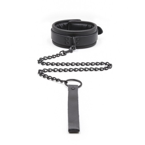 Leather Neck Collar Metal with Leash Chain Slaves Binding Couples ...