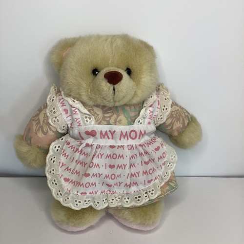 Vintage Avon Teddy Bear Toy I Love My Mom Dress Plush 9" Toy Stuffed ...