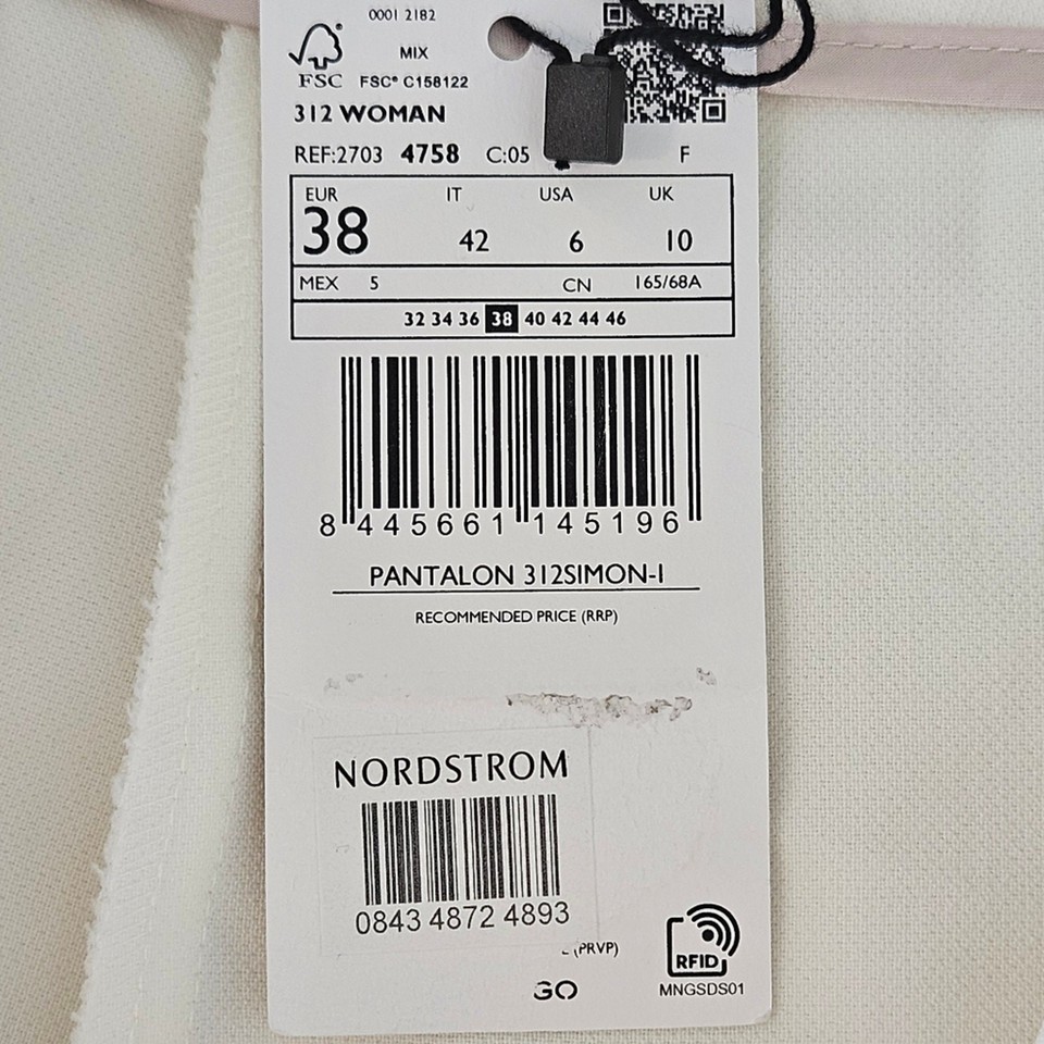 NWT!!! MNG Elegant Cream Wide-Leg Pants. Size 6 | eBay