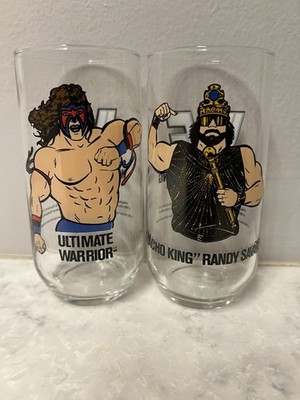 WWF WWE Collector Cup Ultimate Warrior Macho Man King Randy Savage Hulk ...