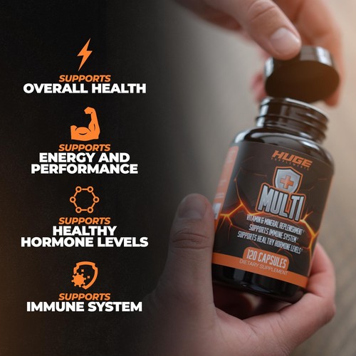 Huge Multi, Multivitamin for Men, High-Performance All-in-One Formula ...