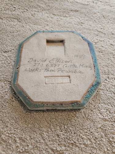 Rare David Ellison Pewabic Pottery Tile Turquoise Glazed Art Deco Lady ...