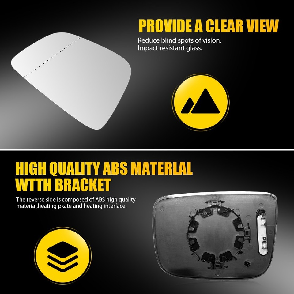 Pair Heated Mirror Glass Fit for Volvo XC60 2010 2011-2017 OE# 31217273 ...
