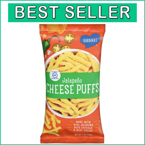 Barbara's 7 oz Jalapeno Cheese Puffs - Gluten-Free Snack with Aged ...