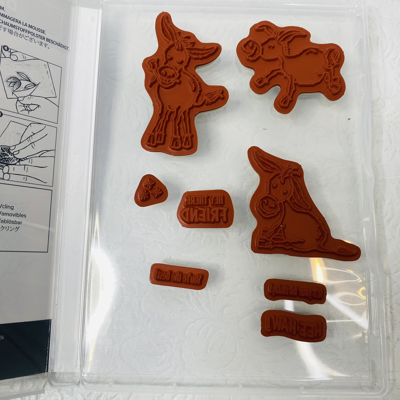 Stampin Up Darling Donkeys Cling Stamp Set 155264 8pcs Birthday Friend ...