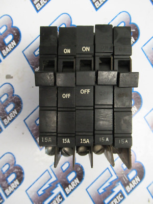 CH Square D XO115 Vintage Breaker (LOT OF 5) 15 Amp 120 Volt 1P Plug In ...