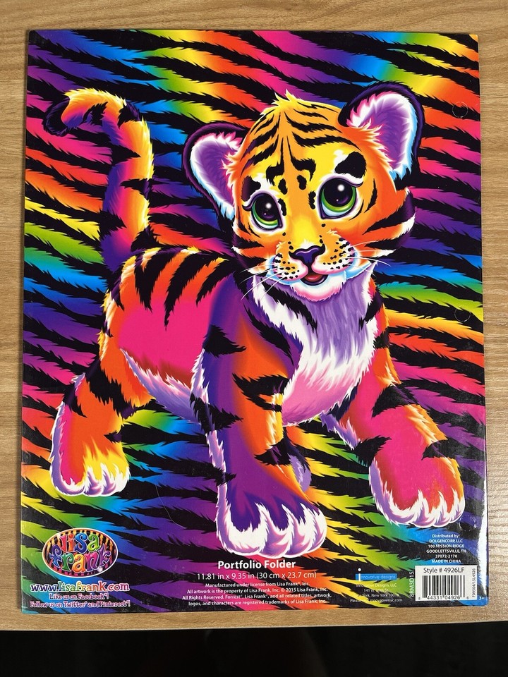 Lisa Frank Forrest Tiger Two Pocket Folder | eBay