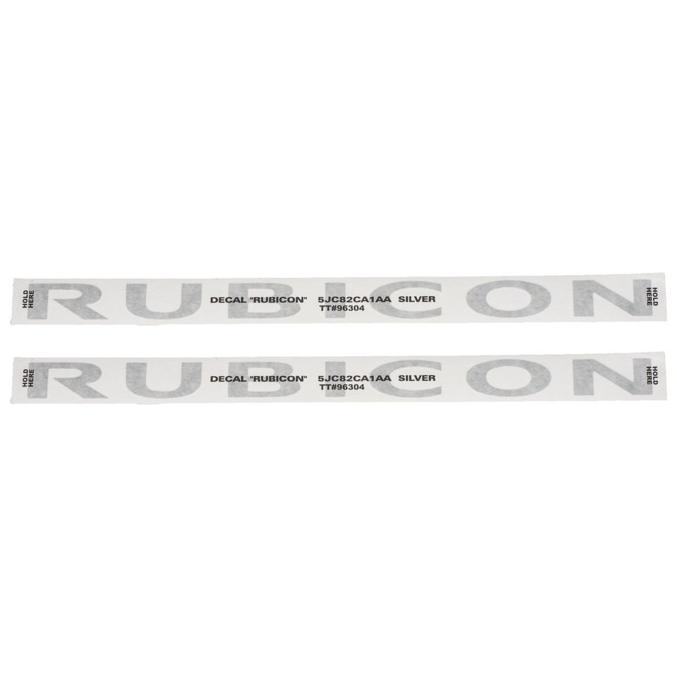 07-18 Jeep Wrangler Rubicon RADIANT SILVER Hood Decal Sticker SET OF 2 ...