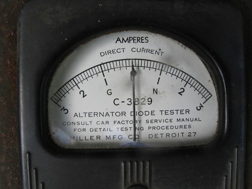 Vintage Miller Alternator Diode Tester Box Ammeter Amp Meter ...