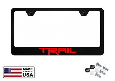 Toyota TRD Styled Trail Stainless Steel License Plate Frame - Red | eBay